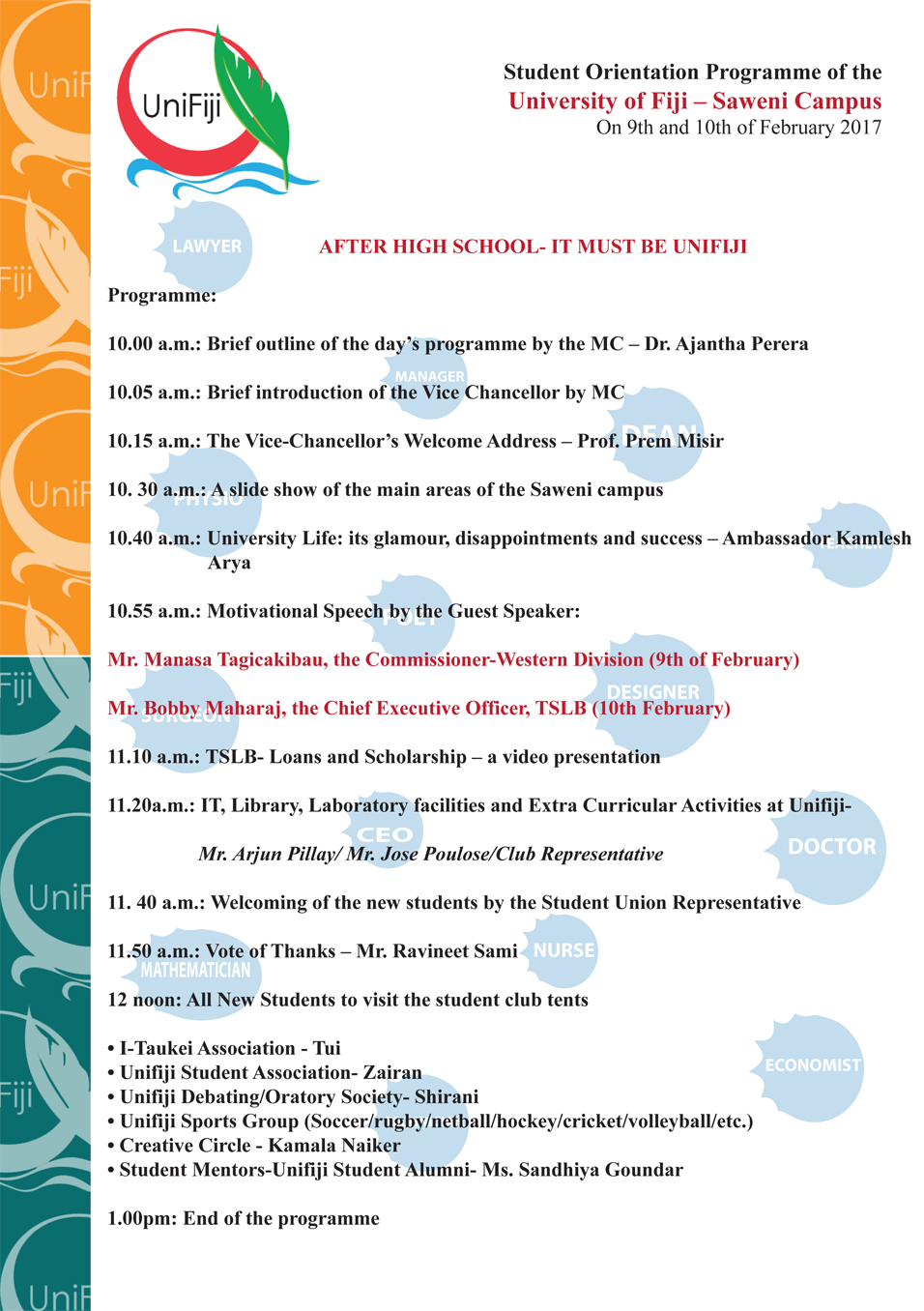 UniFiji Orientation - The University of Fiji
